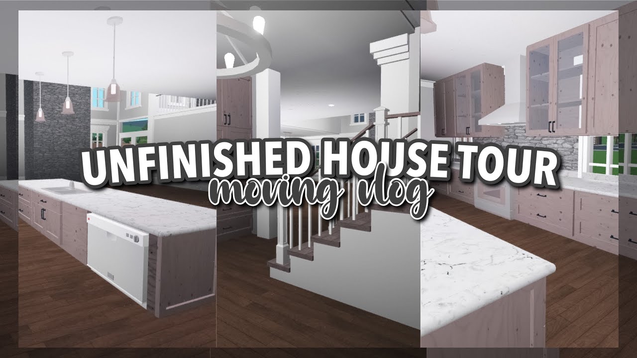 Moving To Bloxburg Unfinished House Tour More Roblox Bloxburg