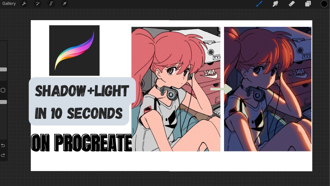 How To Draw Light And Shadow In 10 Seconds Procreate Tips Youtube