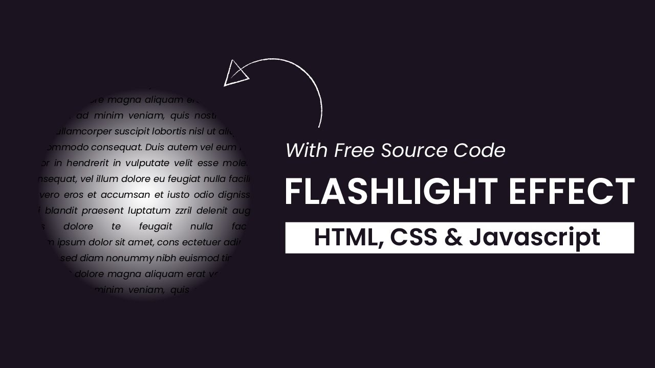 Flashlight Effect Javascript Youtube