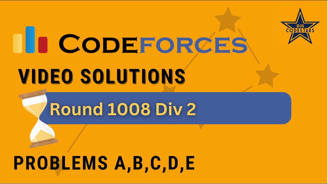 Codeforces Round 1008 Div 2 A E Post Contest Discussion By Jenil