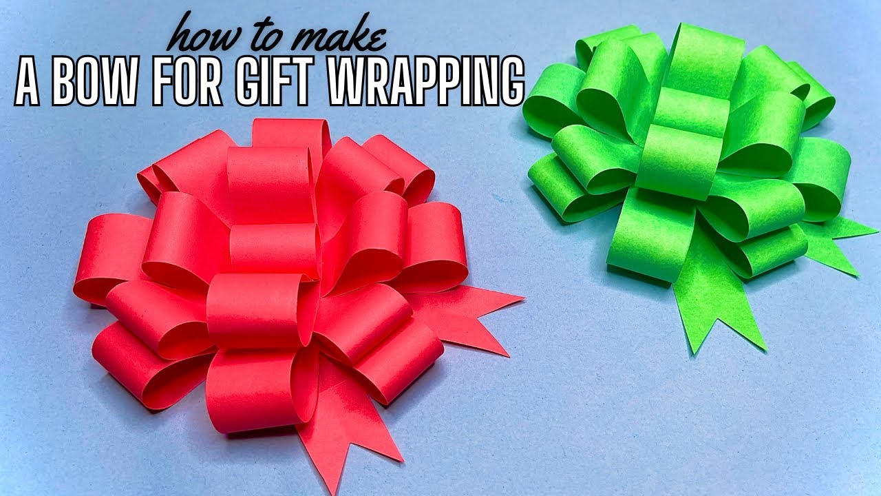 How To Make A Bow For Gift Wrapping Youtube