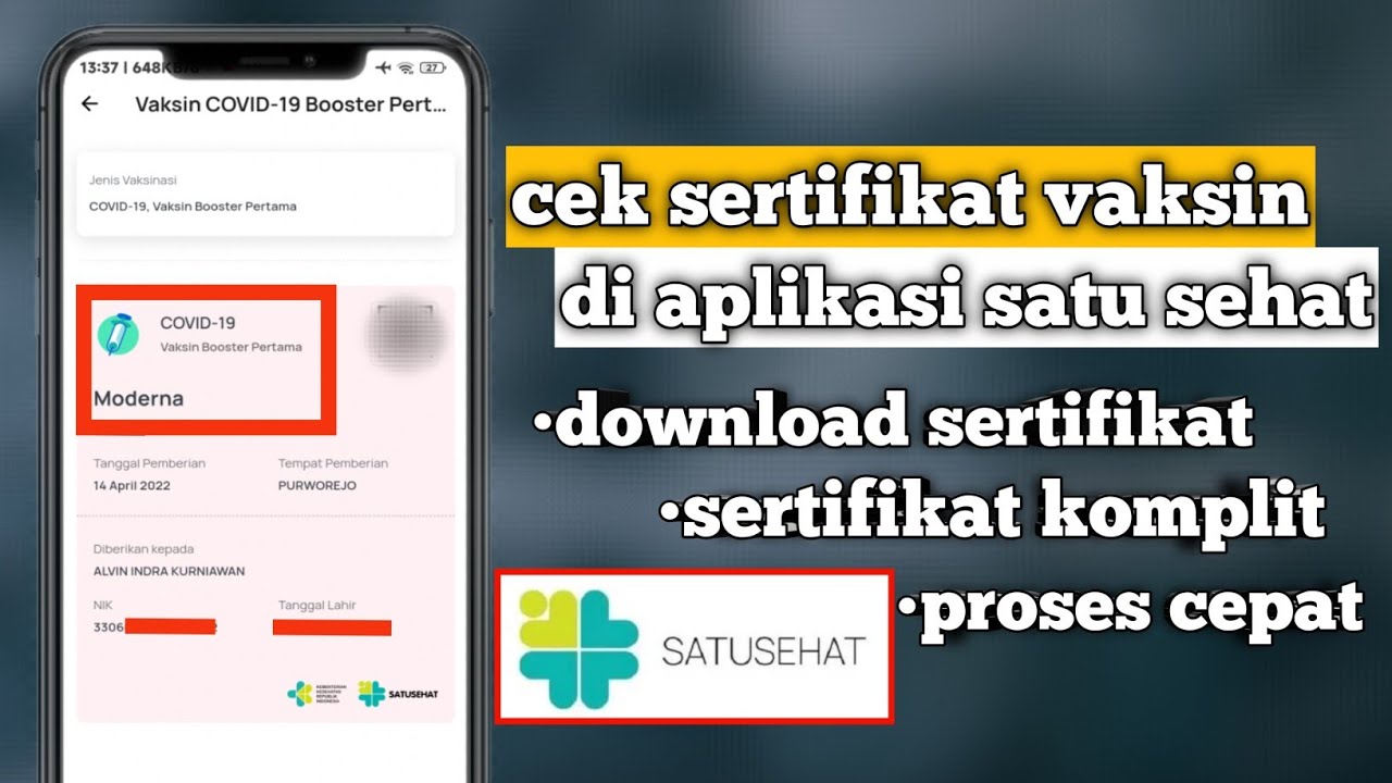 Cara Cek Sertifikat Vaksin Di Aplikasi Satu Sehat Youtube