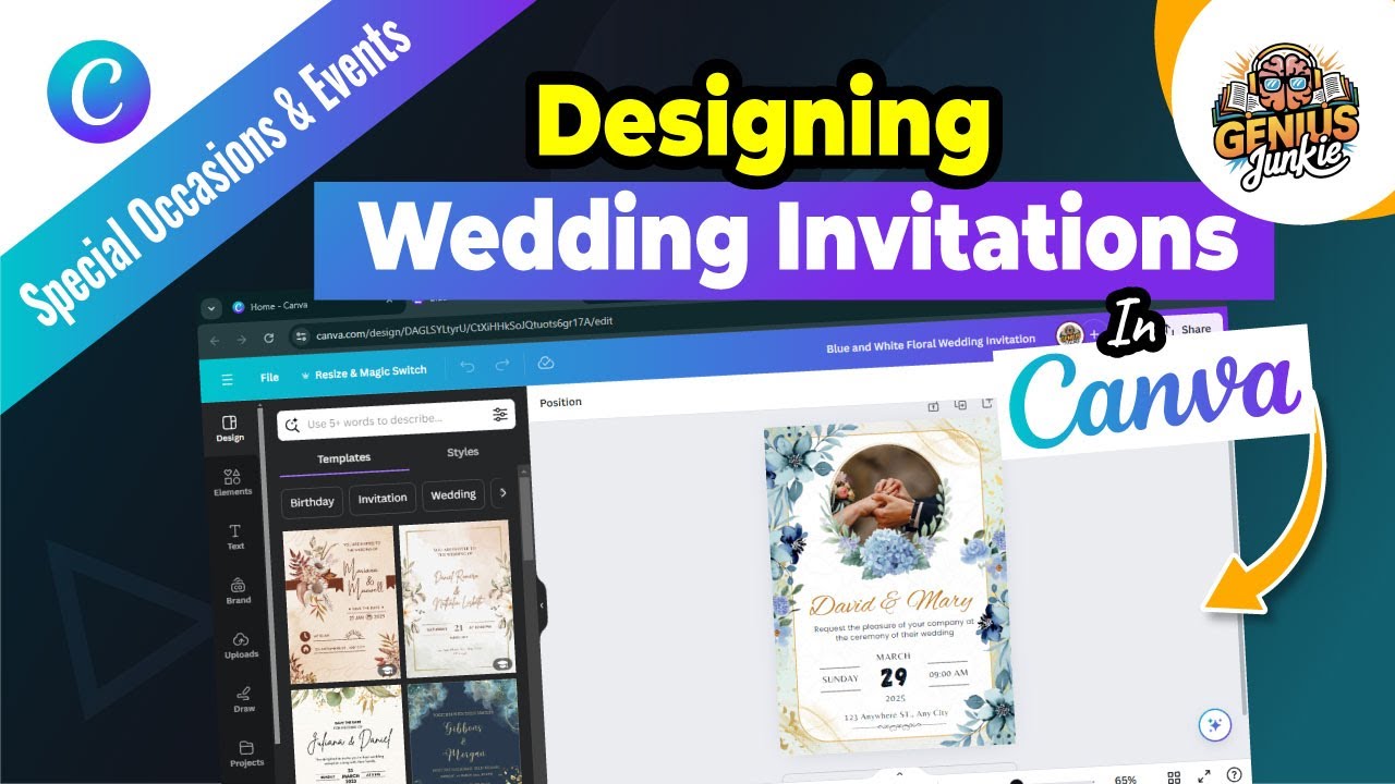 How To Design Elegant Wedding Invitations In Canva Genius Junkie