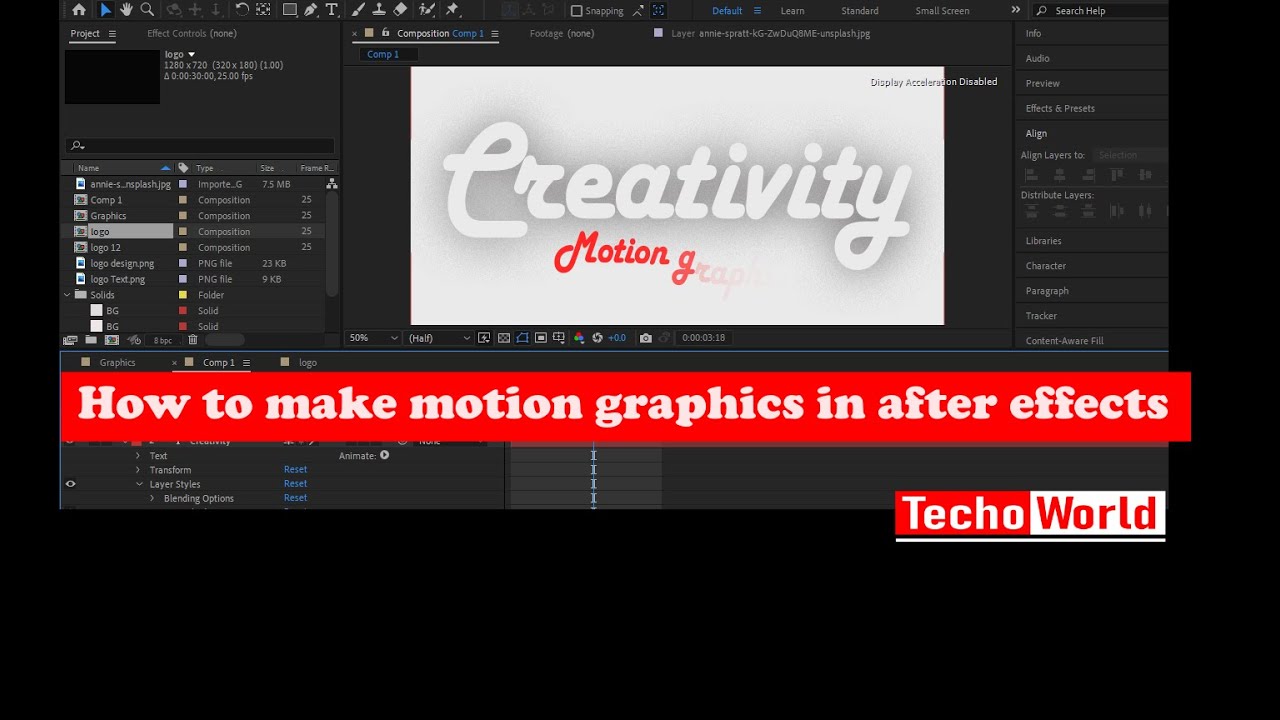 How To Create Motion Graphics In After Effects Youtube