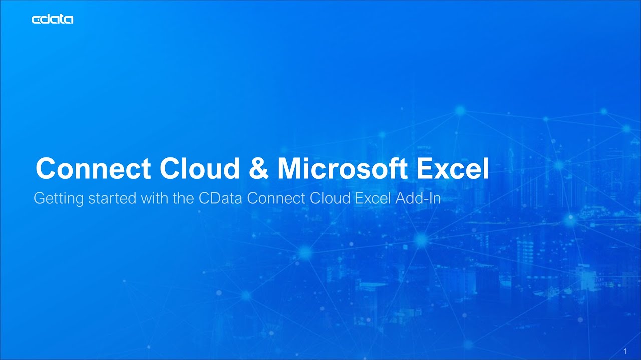 Getting Started Cdata Connect Cloud Excel Add In Youtube