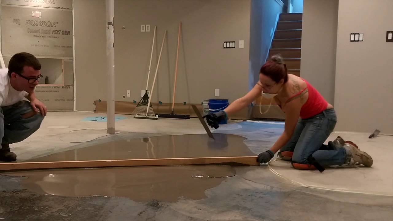 Diy Self Leveling Underlayment Youtube