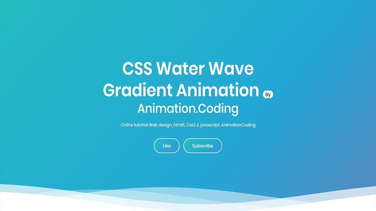 Css Water Wave Gradient Background Animation Css Wave Background
