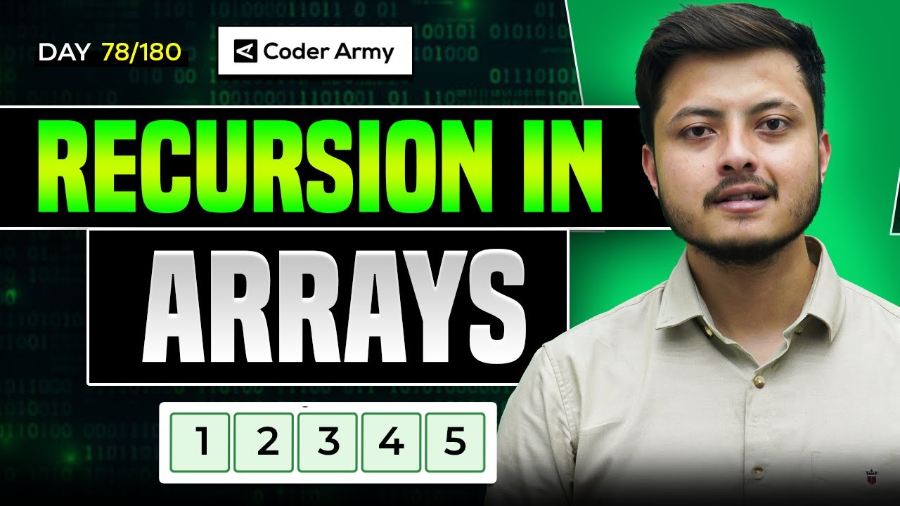 Lecture 55 Recursion In Arrays Youtube