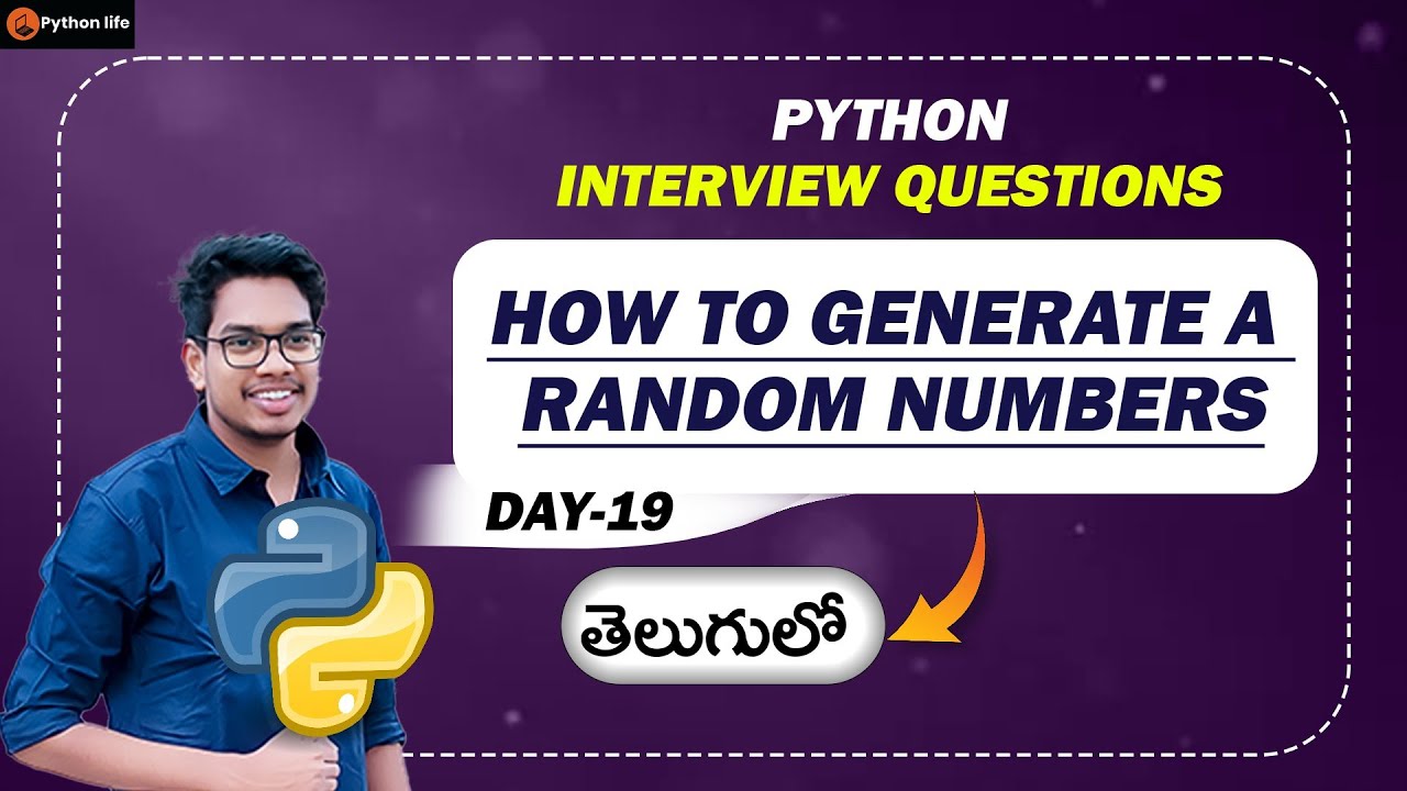 How To Generate A Random Number Python Interview Questions Youtube