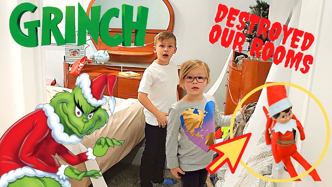 The Grinch Stole Our Christmas And Tied Up Elf On The Shelf Grinch Vs