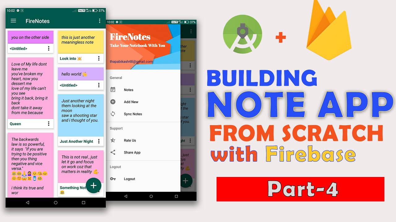 Android Note Taking App Tutorial With Firebase Part 4 Displaying