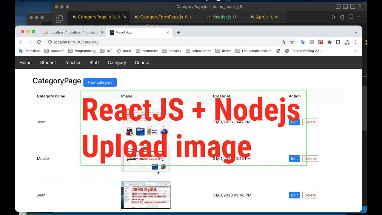 Reactjs Upload Image Nodejs Api Upload Image Youtube