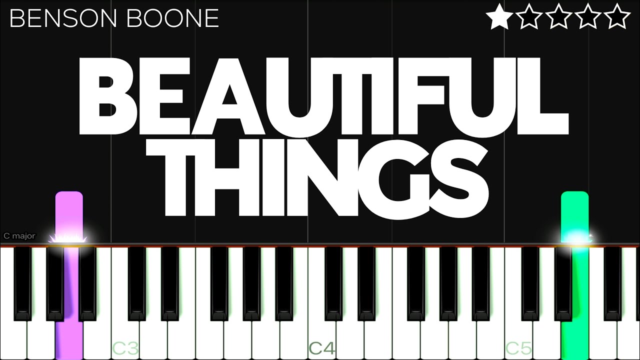 Benson Boone Beautiful Things Easy Piano Tutorial Chords Chordify