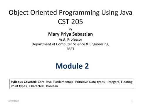 Cst205 Objectorientedprogrammingusingjava Module2 Youtube