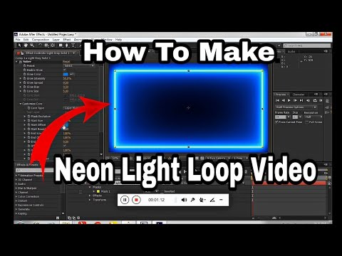 How To Make Neon Rectangle Loop Video Glowing Frame Step By Step
