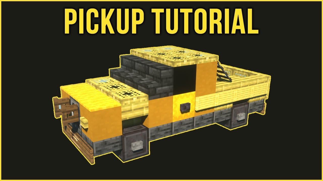 Minecraft Tutorial How To Make A Pickup Truck Youtube