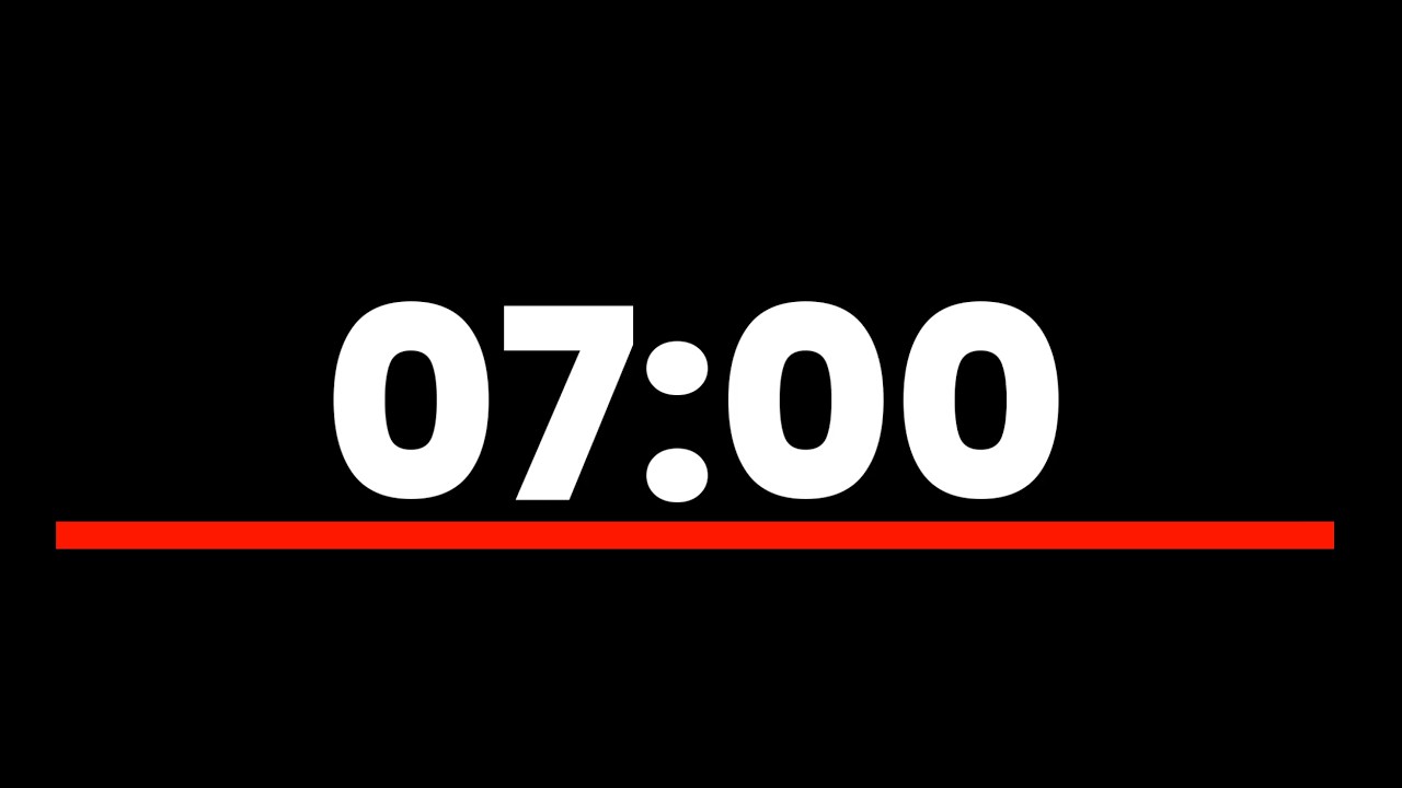 7 Minute Countdown Timer Youtube