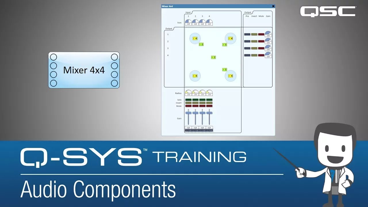 Q Sys Software Overview Part E Audio Components Youtube