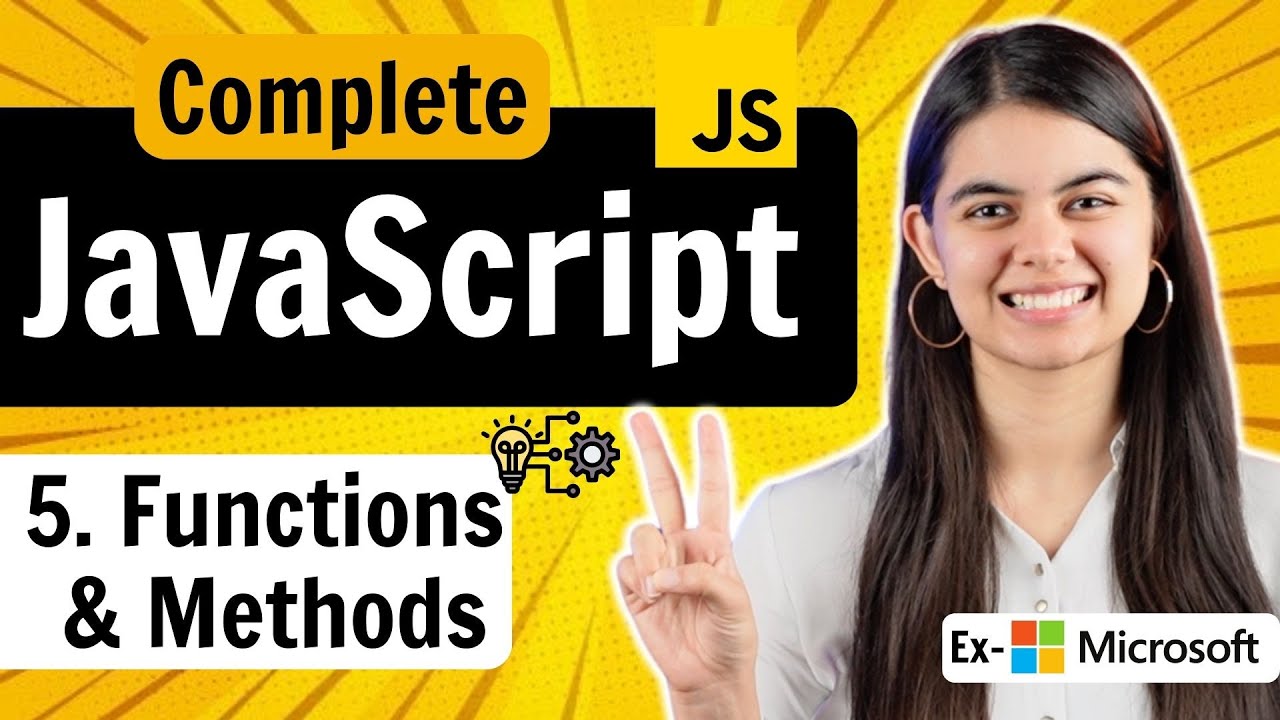 Lecture 5 Functions Methods Javascript Full Course Youtube