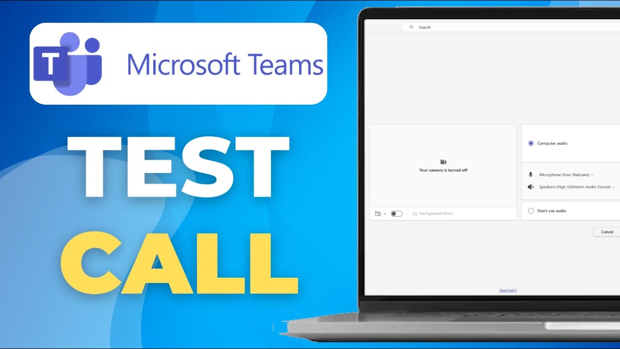 How To Make A Test Call In Microsoft Teams Youtube