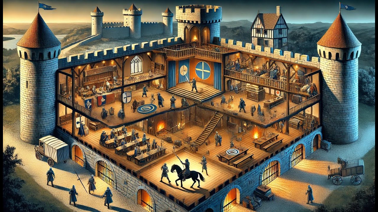 Life Inside A Medieval Castle A Detailed Cross Section Of Life In The