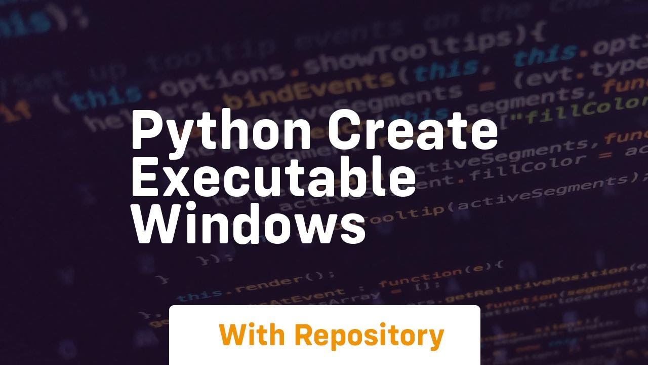 Python Create Executable Windows Youtube