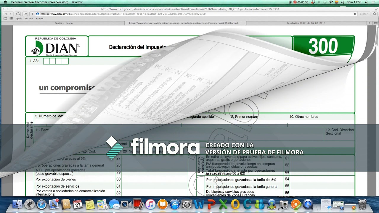 Diligenciamiento Formulario N 300 Dian Youtube