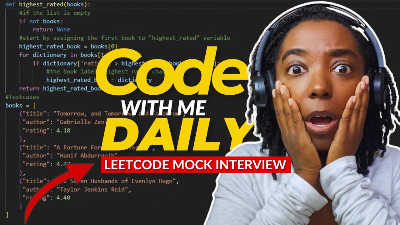 Live Python Leetcode Mock Interview Easy Level Beginner Friendly