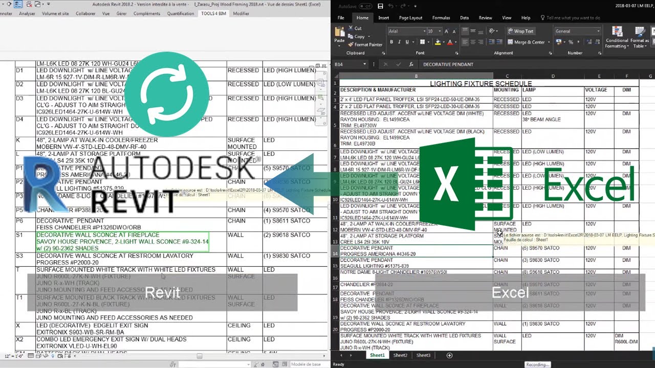 Import Excel Spreadsheets Into Revit Keep Tables Linked Youtube