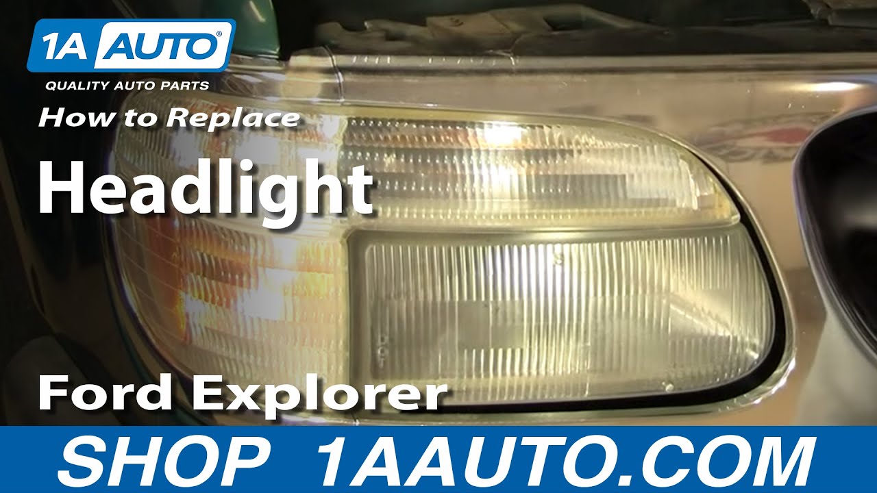 How To Replace Headlight 95 01 Ford Explorer Youtube