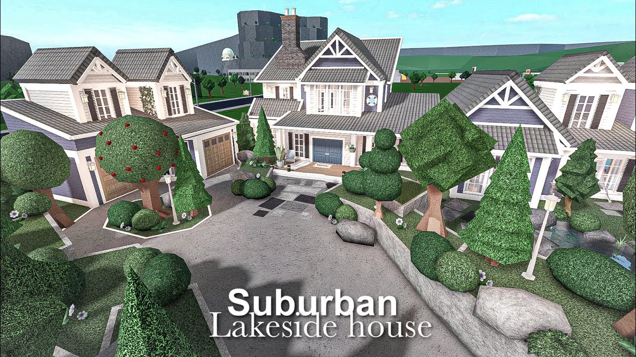 Suburban Lakeside House Bloxburg Build Youtube