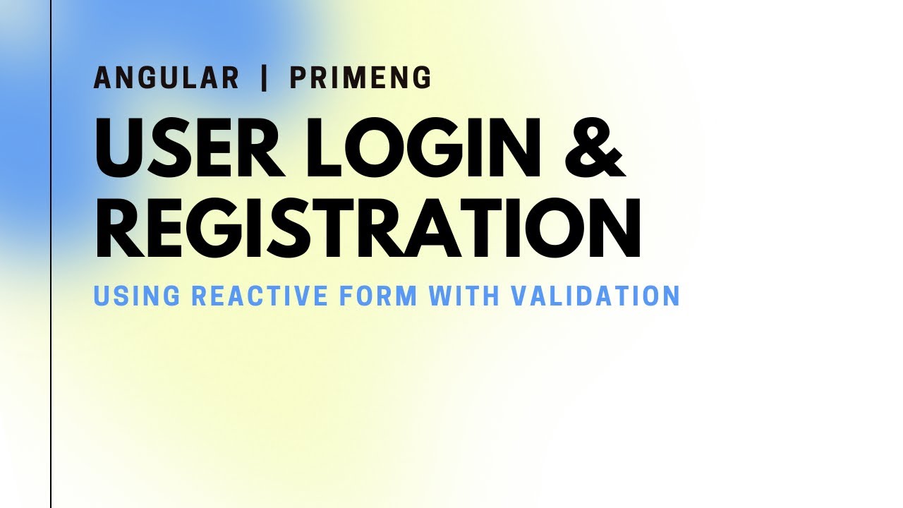 User Login And Register Form Full Video Code Attatched Angular 16