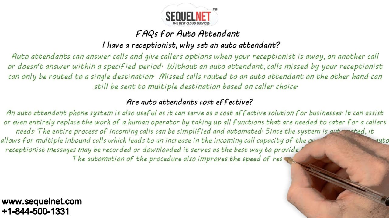 Sequelnet Auto Attendant Faqs Youtube