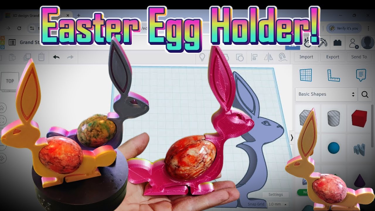Tinkercad Design Tutorial Easter Egg Holders 3d Modeling Youtube