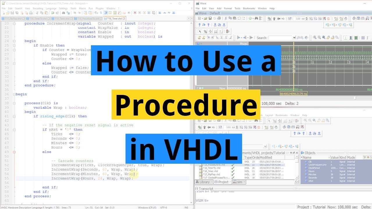 How To Use A Procedure In Vhdl Youtube