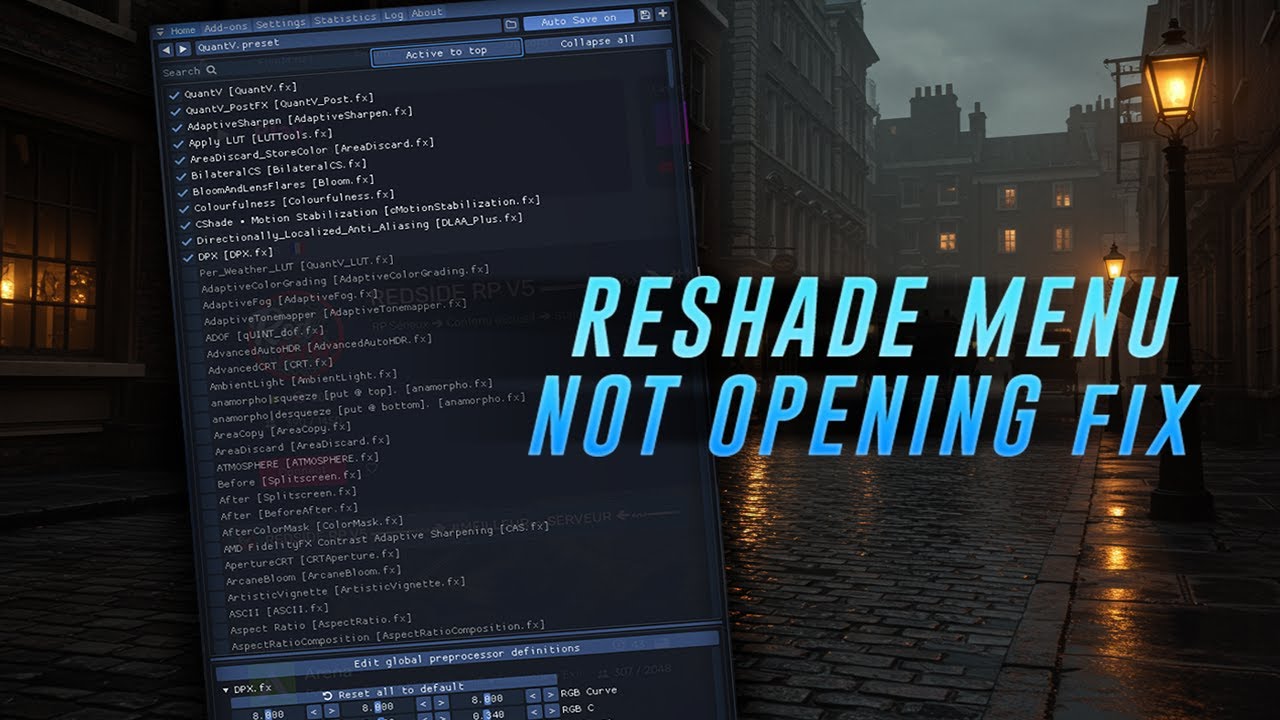 How To Fix Reshade Menu Not Opening For Fivem Simple Quick Tutorial