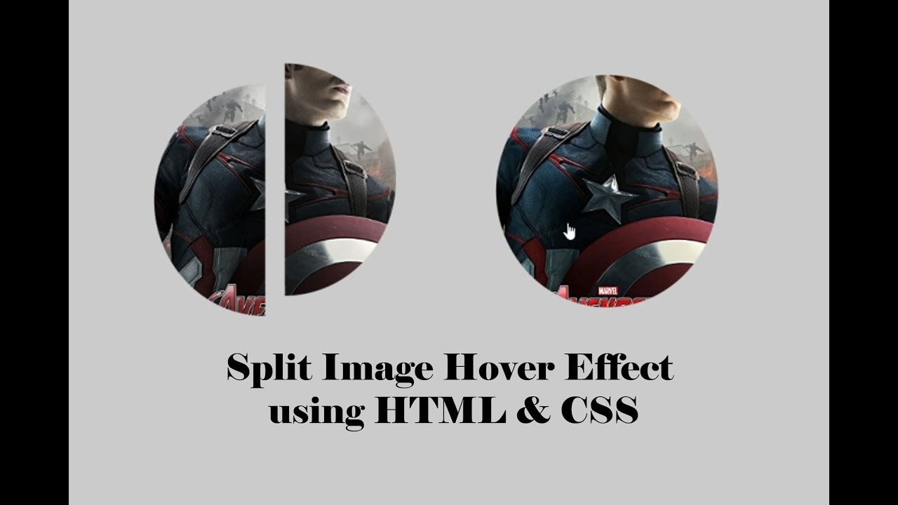 Split Image Hover Effect Using Pure Css Css Html Splitimage Youtube
