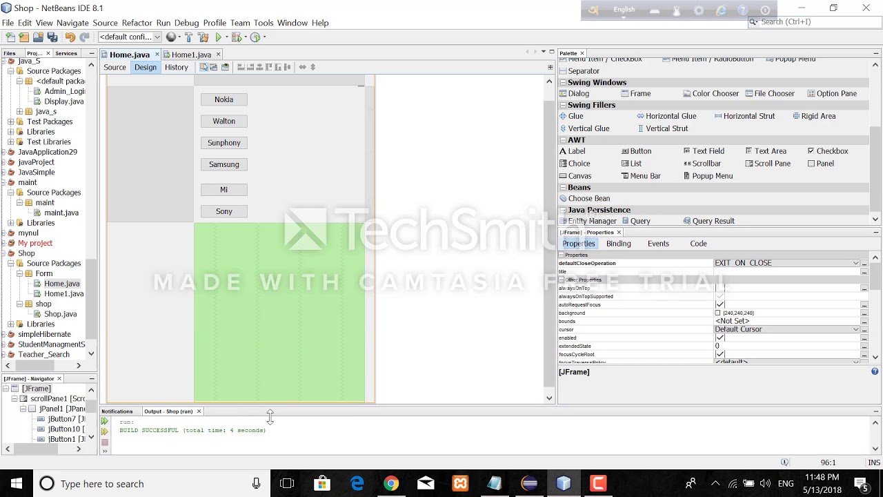 Java Swing Jscrollpane Mobile Shop Part 1 Youtube
