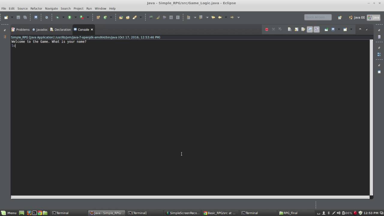 Java Tutorial Build A Basic Rpg Look Self Part 4 Youtube