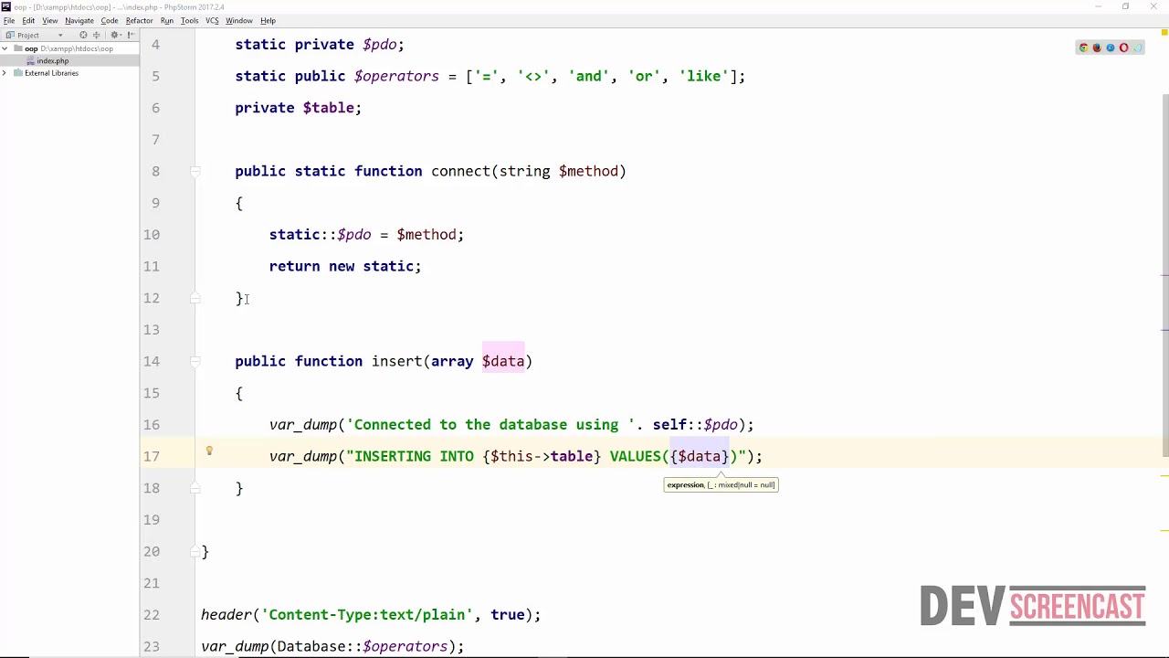 Php Oop Tutorial Method Chaining Youtube