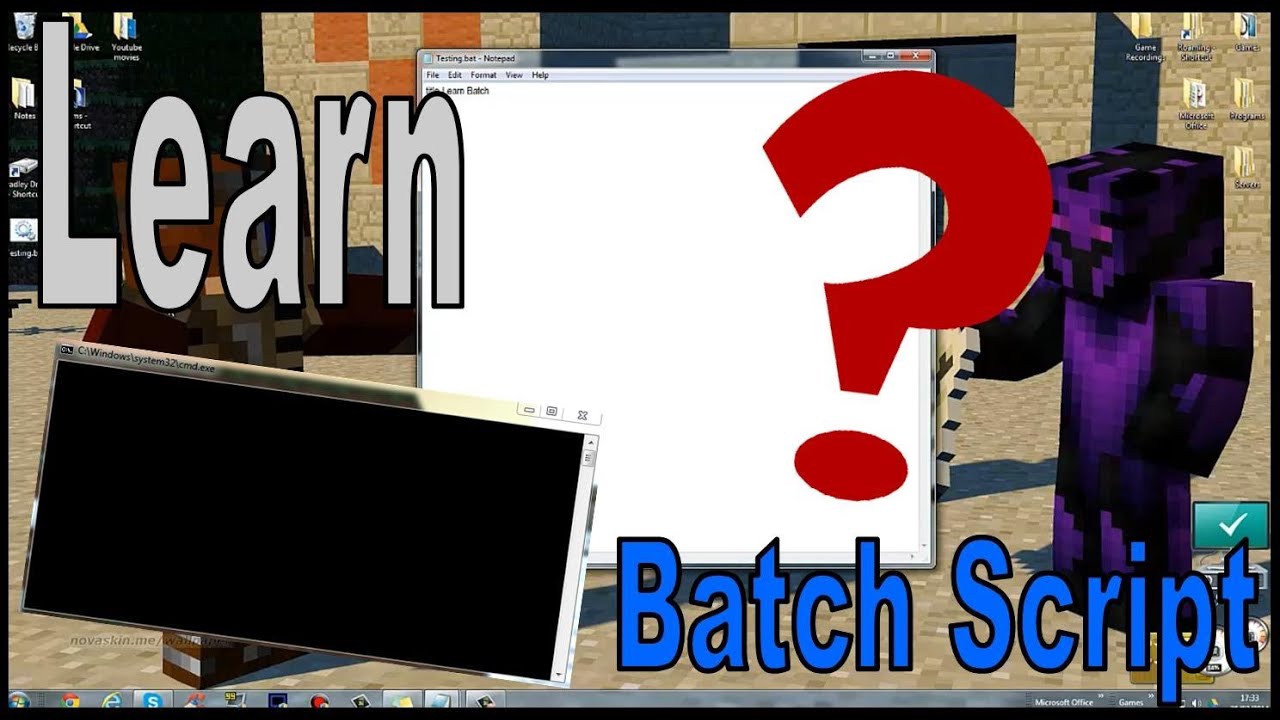 Learn How To Code Batch Script The Basics Of Basics 01 Youtube