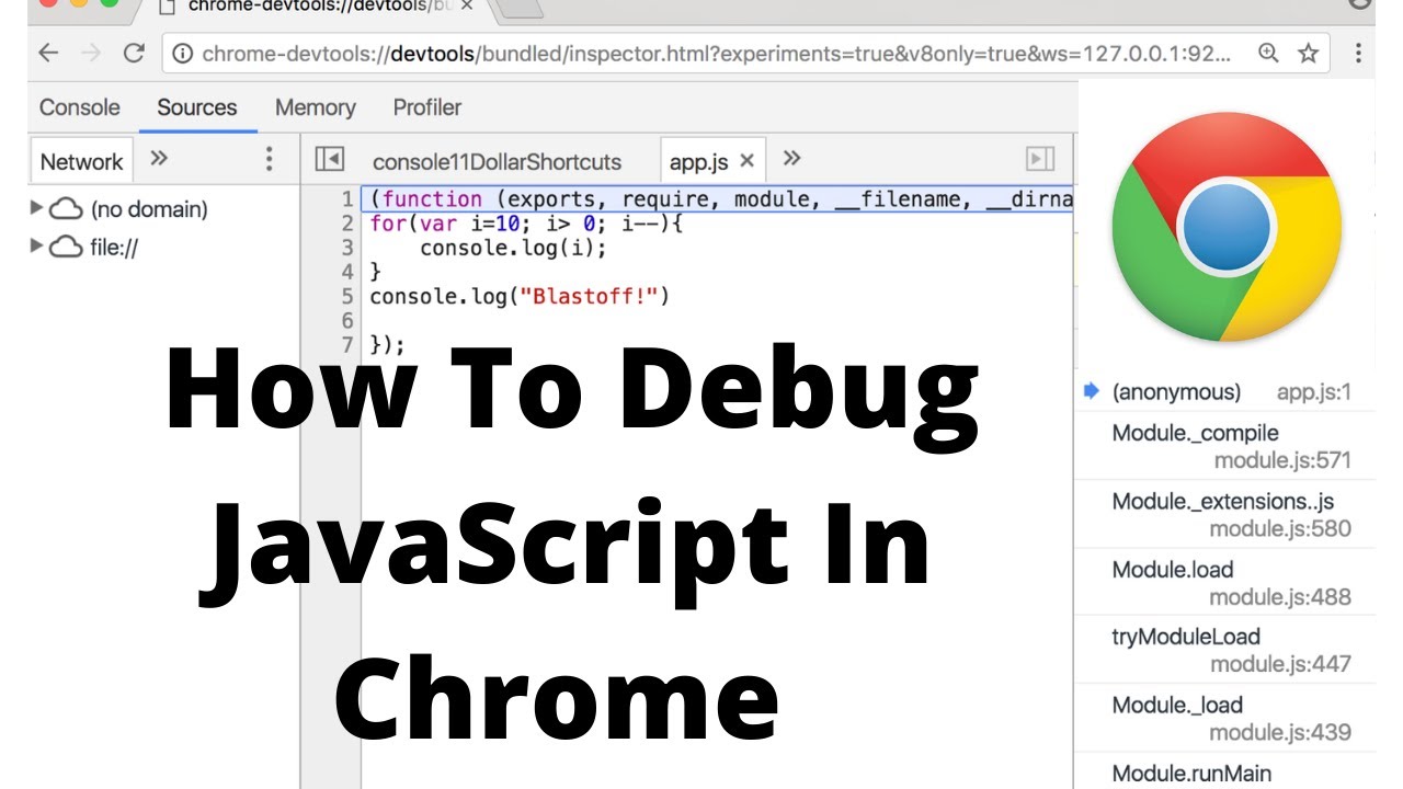 How To Debug Javascript In Chrome Browser Youtube
