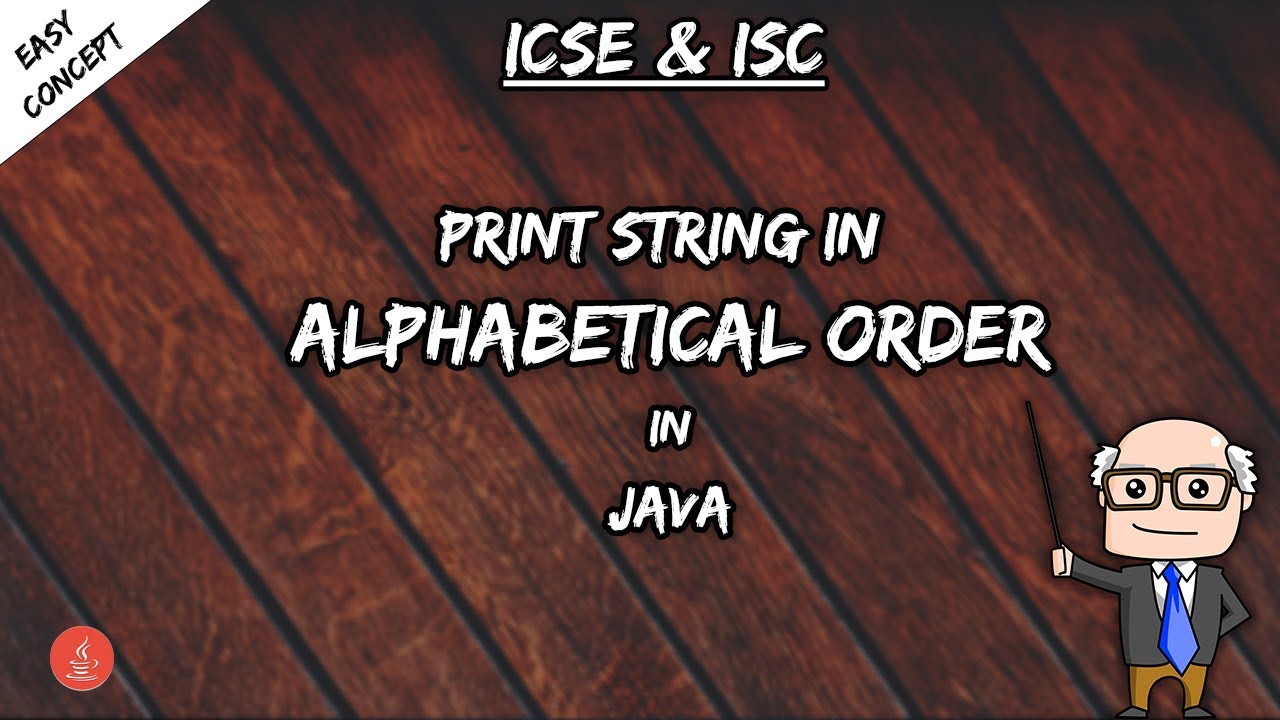Alphabetical String Program To Print String In Alphabetical Order In