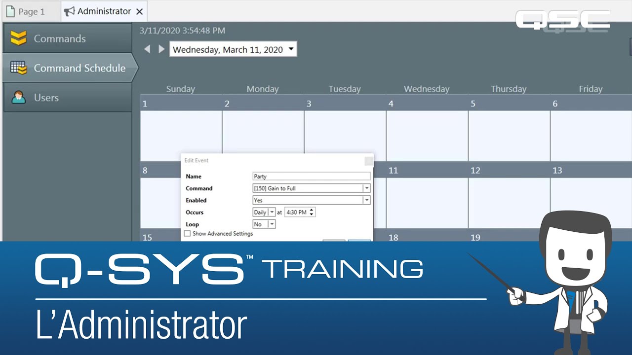 Q Sys Level One Training The Administrator Fr Youtube