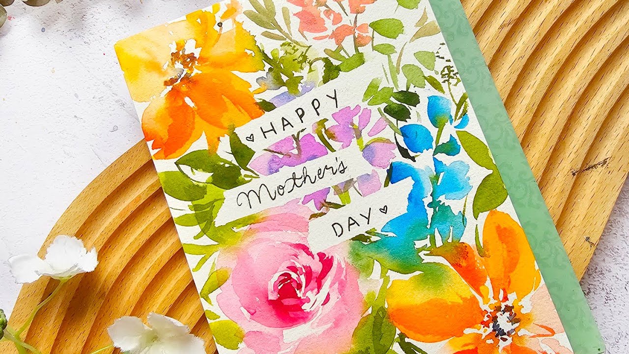 Watercolor Floral Mother S Day Card Idea Youtube