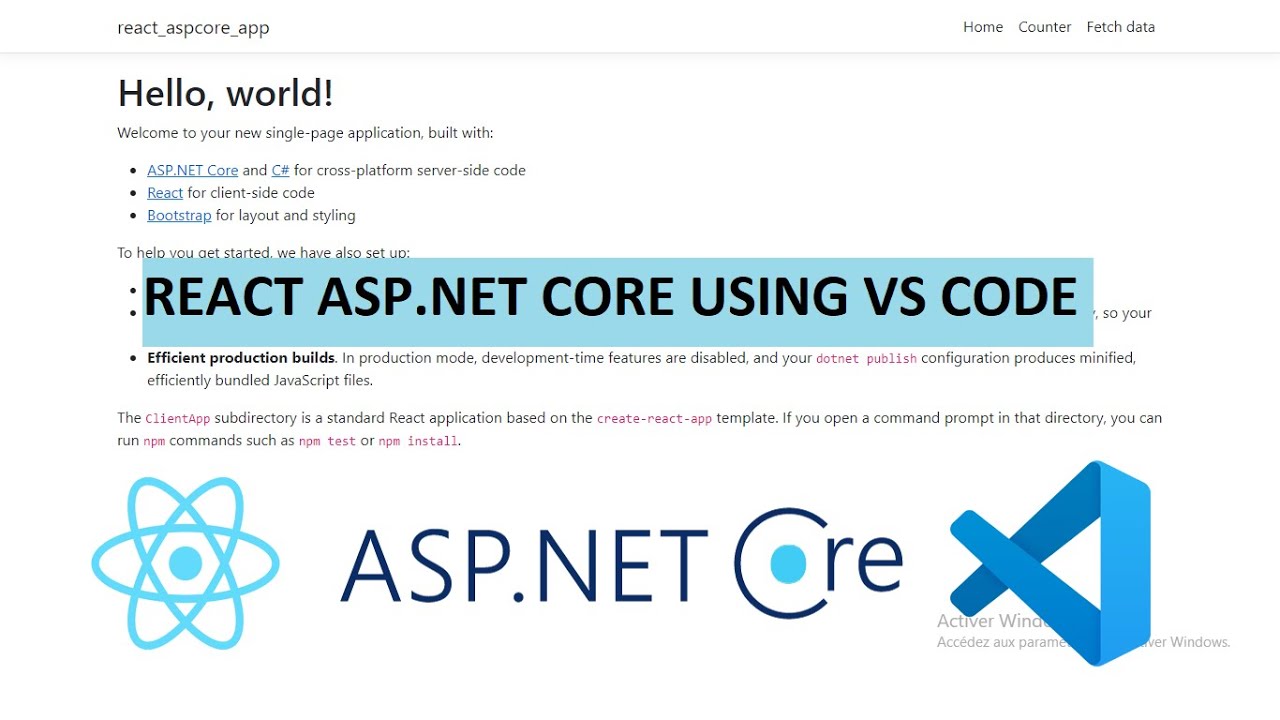 Create React Js With Asp Net Core Application Using Visual Studio Code