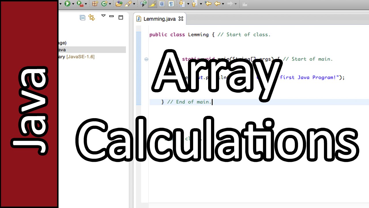 Array Calculations Java Programming Tutorial 23 Pc Mac 2015