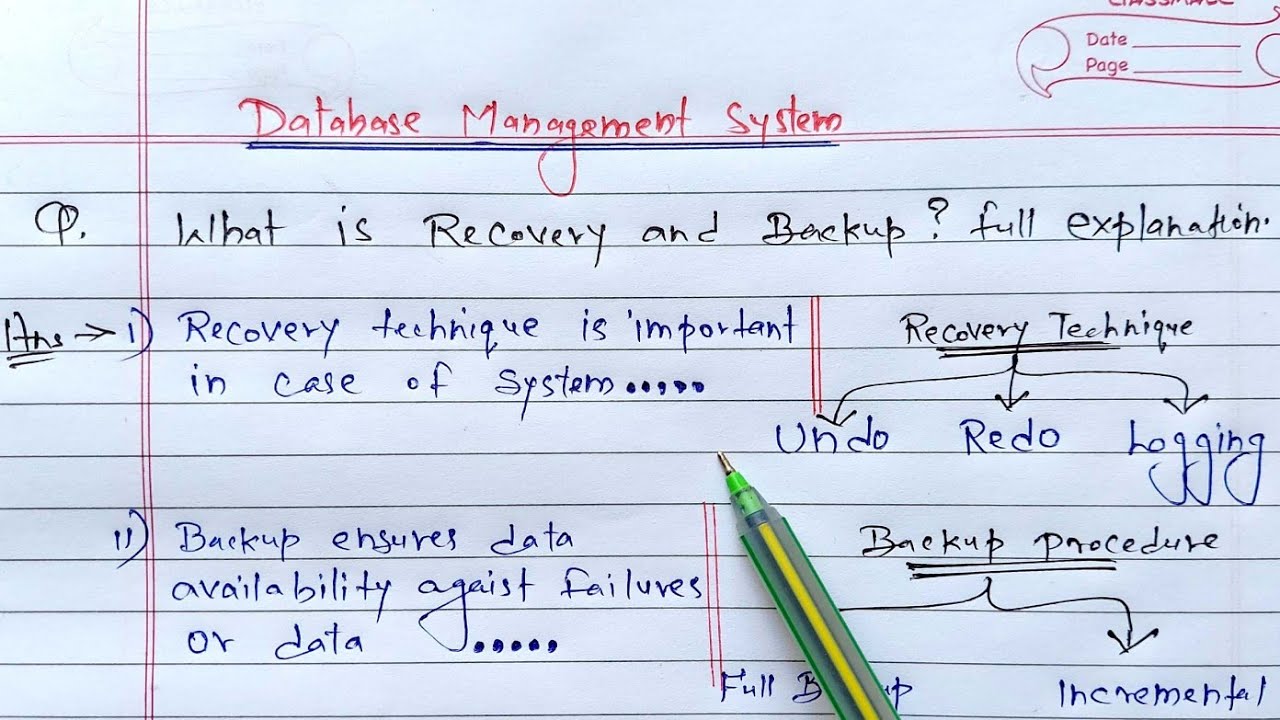 Dbms Recovery And Backup Techniques Learn Coding Youtube