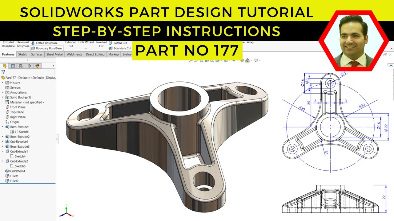Solidworks Part Design Tutorial Step By Step Guide For Creating 3d