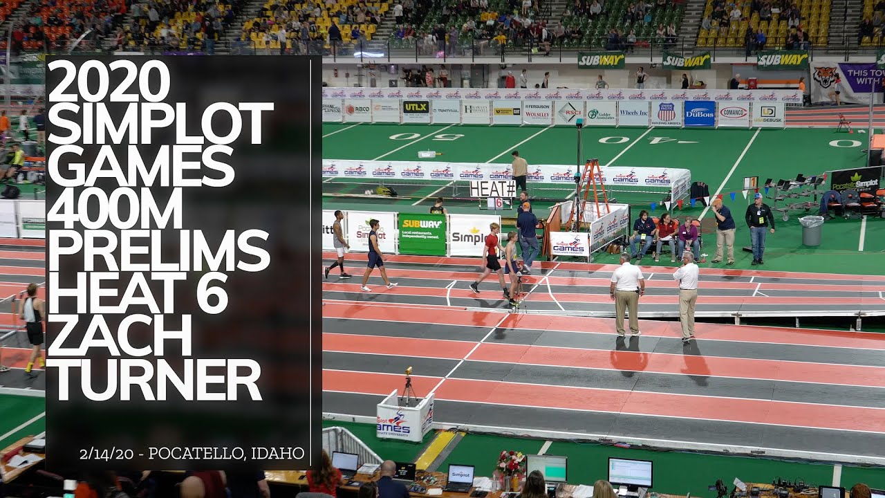 200214 Simplot Games 400m Prelim Heat 6 Zachariah Turner Youtube